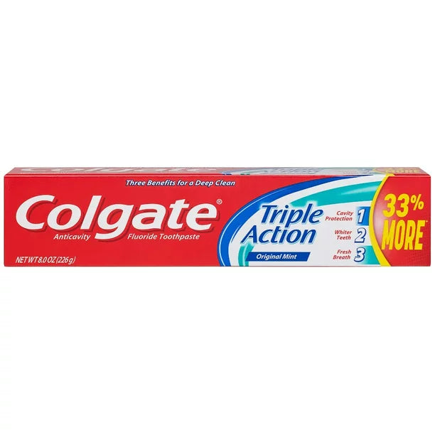 Colgate Triple Action Toothpaste Original 8 Oz — El Tesoro Supermarket